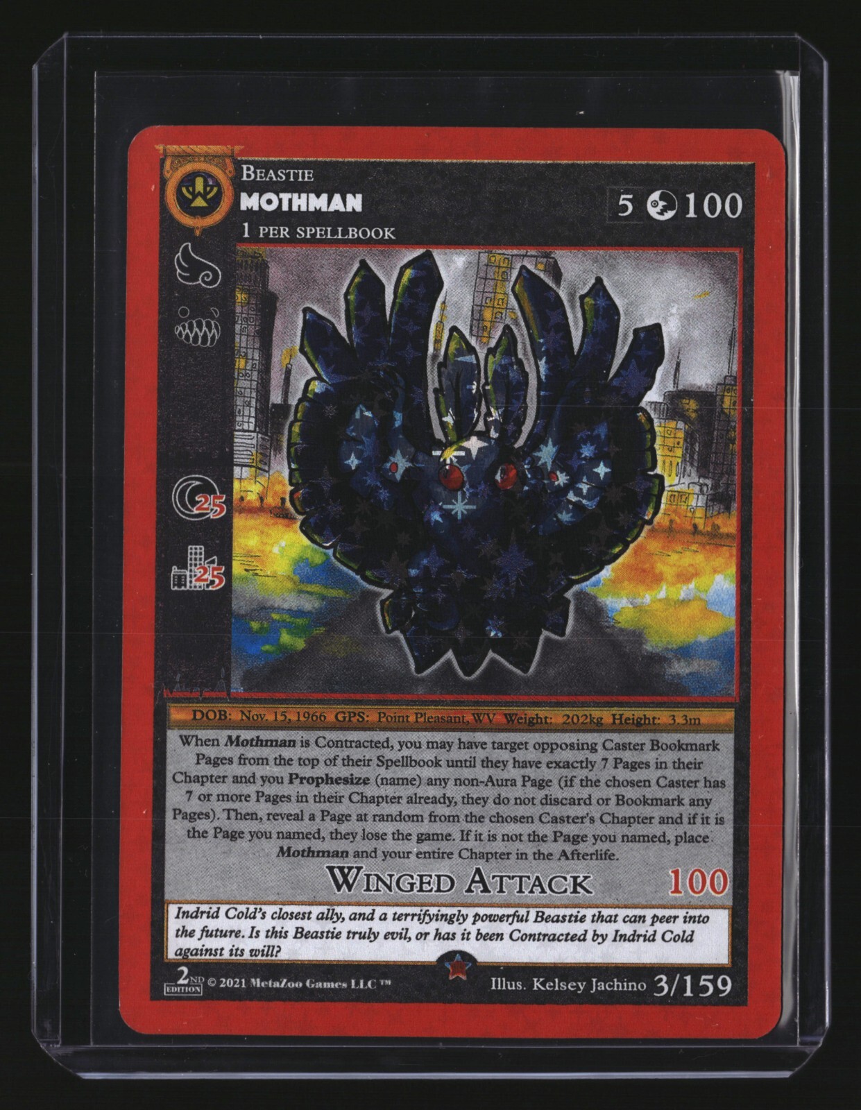 MetaZoo MOTHMAN 3/159 Reverse Holo (2022 Cryptid Nation 2nd Edition) NM ...