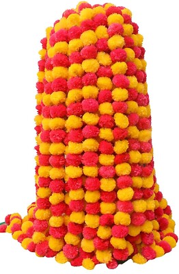 Marigold Garland Phool Mala-Home Temple Decor,Diwali Pooja Sringar ...