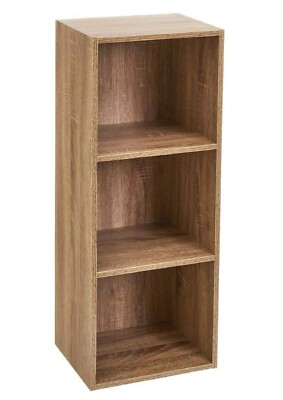 3 Cube Storage Unit Small Bookcase Wooden Storage Cabinets Book Shelf ...