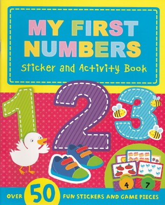 First Numbers Learning Book Preschool Activity 50 Stickers & Counting ...