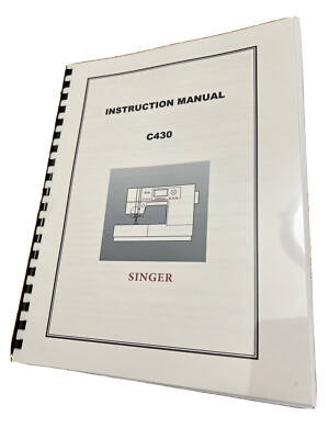 Reprint Manual Singer C430 Computerized Sewing Machine Comb Bound ...