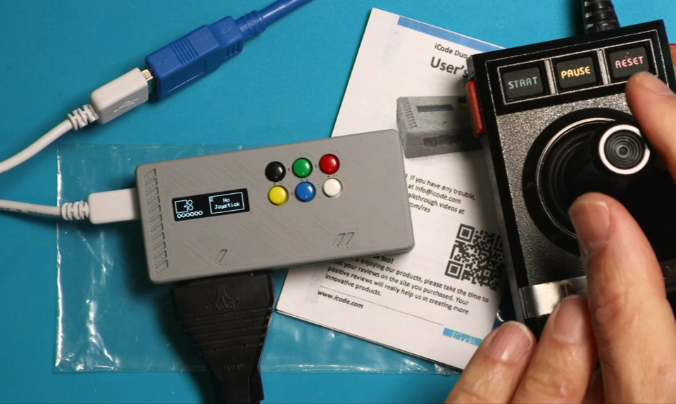 Atari 5200 Controller to USB Adapter - 2 Joystick Ports with LCD Screen ...