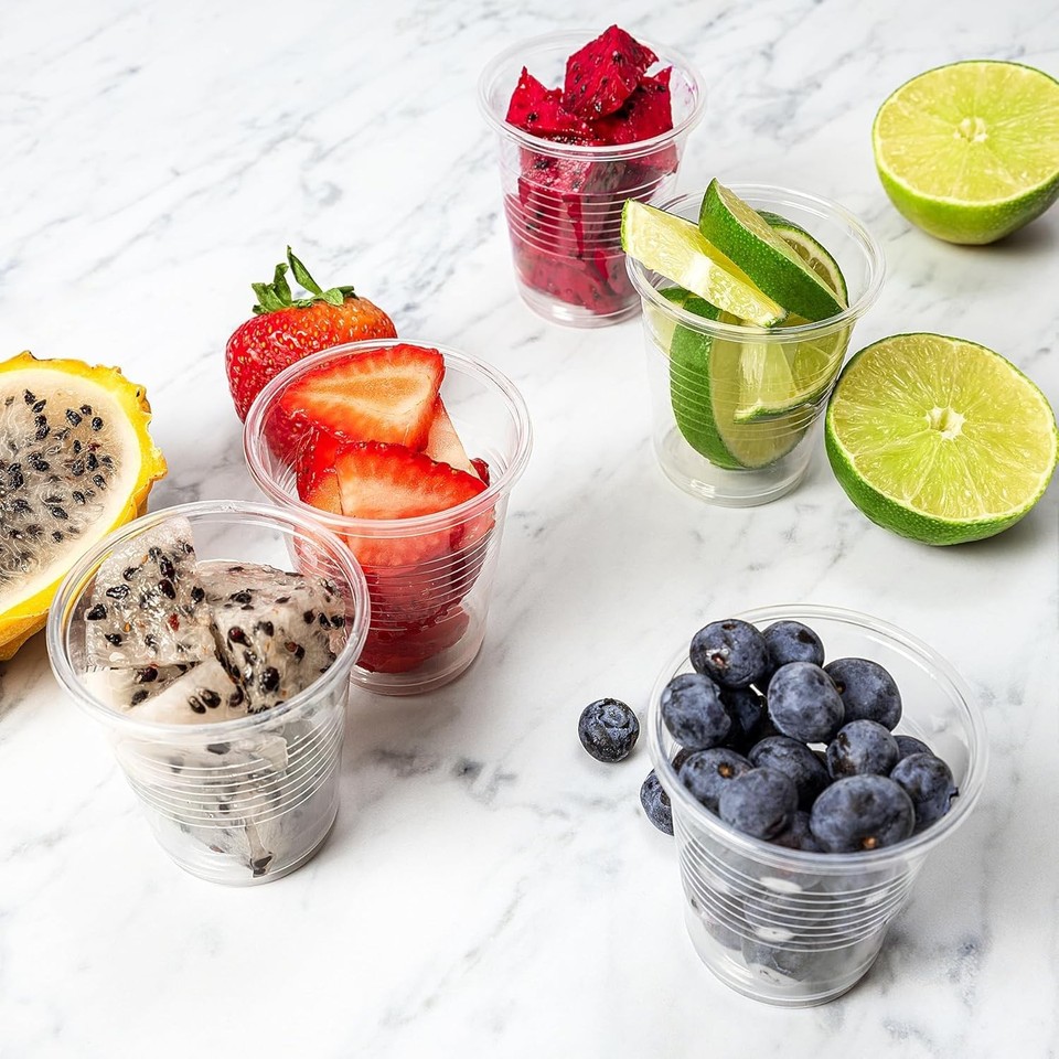 Plastic Cups 3 oz Bulk Case 1200 - Disposable Clear Cup 3 ounce - Small ...