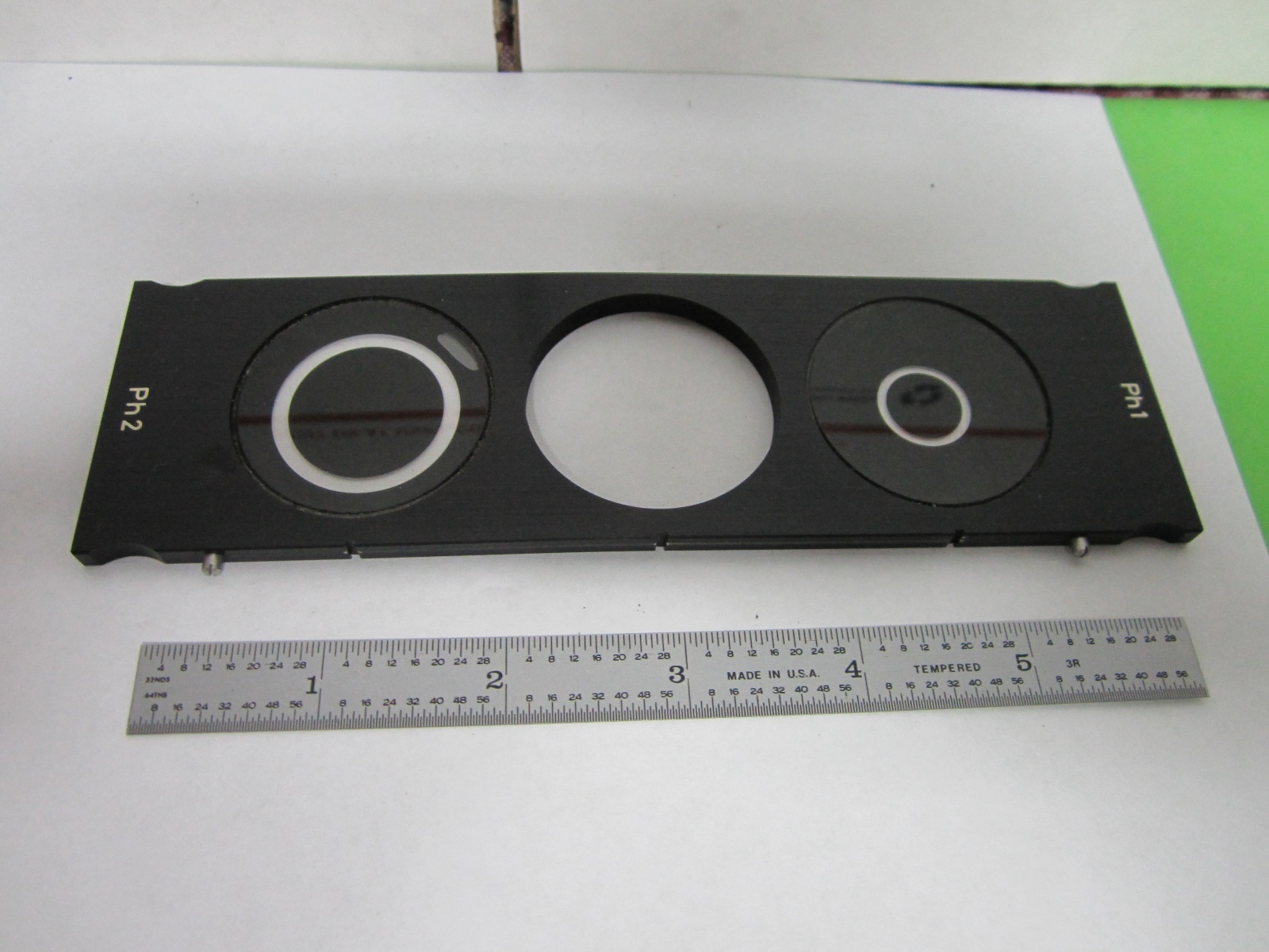 MICROSCOPE PART ZEISS SLIDE FILTER PHASE [slight bent/ blister] OPTICS ...