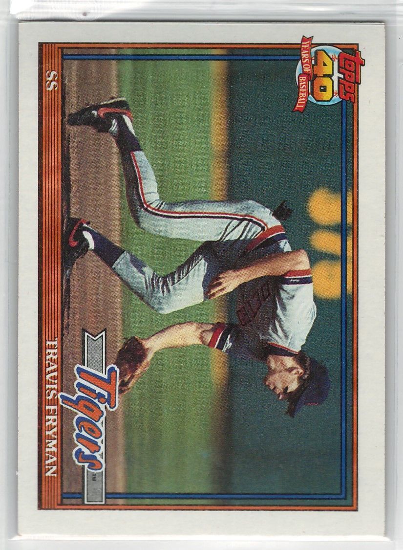 1991 Topps #128 Travis Fryman Rookie Card RC Tigers | eBay