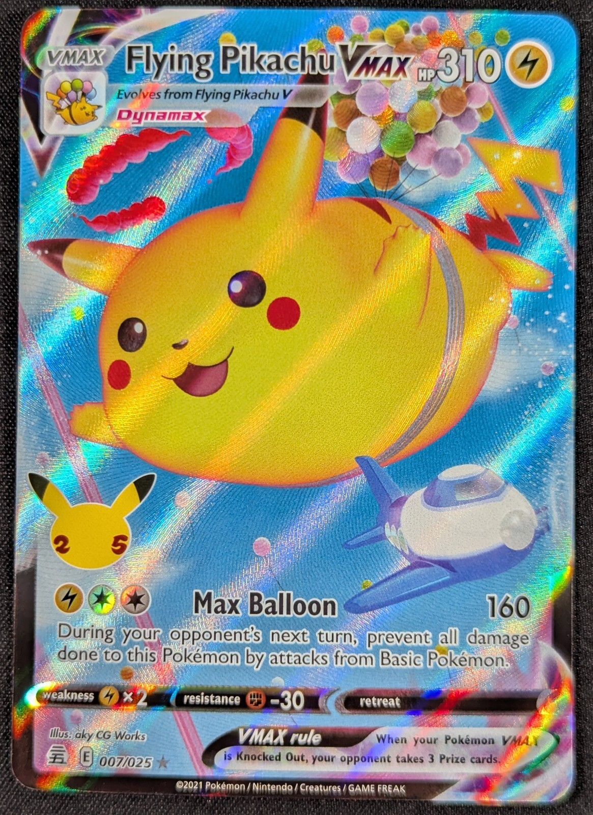 Flying Pikachu VMAX 7 Current Market Value | Celebrations