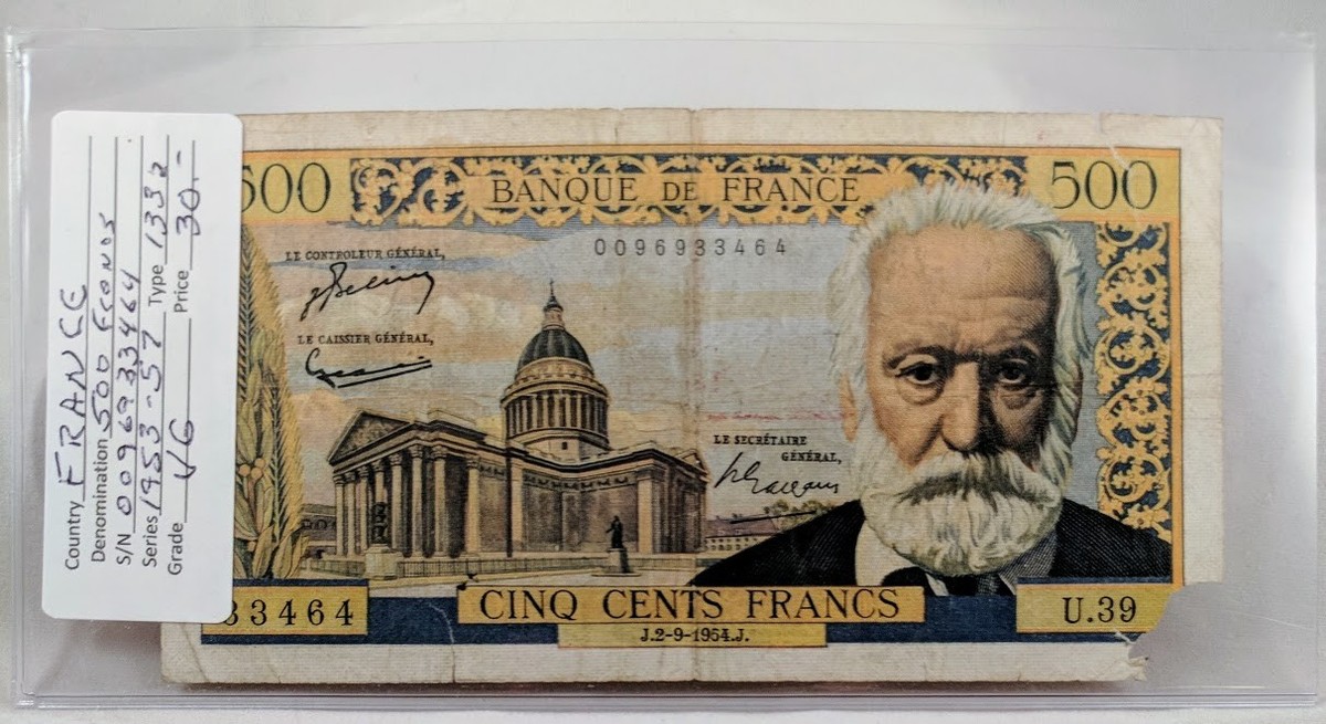 France 500 Francs Currency