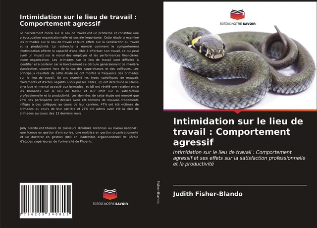 Intimidation Sur Le Lieu de Travail : Comportement Agressif von Judith ...