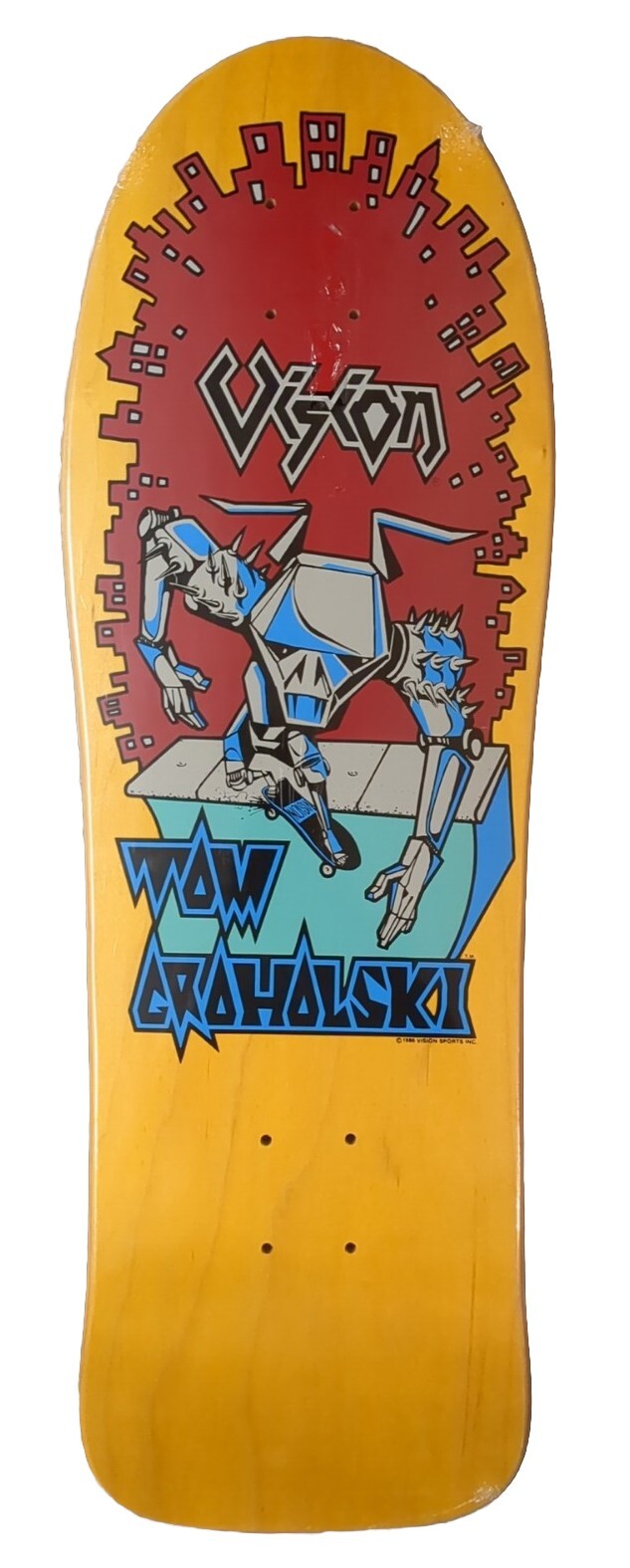 Rare Yellow Stain Tom Groholski Robot - Reissue 1980’s Skateboard HALL ...