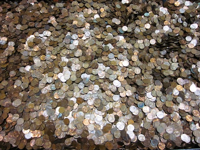 5 000 Circulated 95 Copper Pennies - BULK Bullion Lot Unsearched One ...
