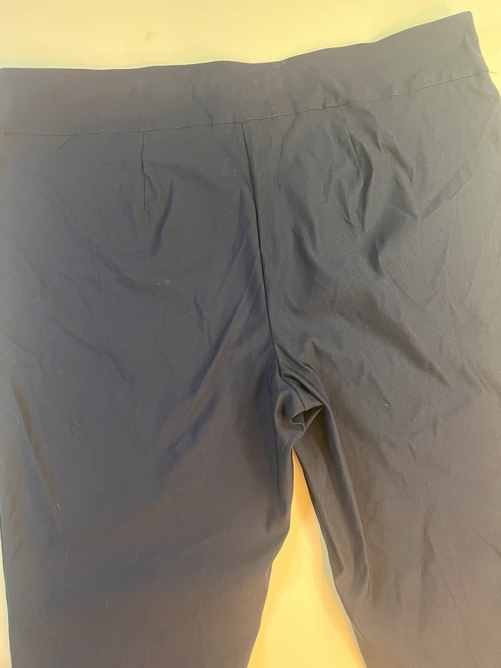 Crown N Ivy Womens Capri Pants Size 22 W 22W Pull on Navy Blue W42 | eBay