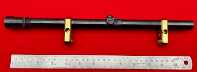 WEAVER 6x B6 Rifle Scope Blued Steel Tube Cross Hair Custom Brass Rings ...