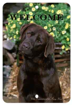 Labrador Retriever Chocolate Aluminum Indoor/Outdoor Welcome Sign | eBay