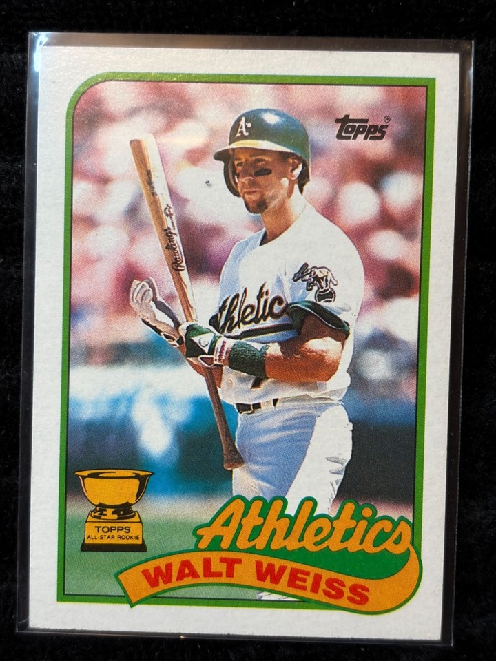 1989 Topps Walt Weiss Athletics Rookie Baseball Card #316 Vintage MLB ...