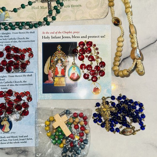 12 Vintage Rosary Saint Dominic Anthony Peregrine Therese Jude Infant ...