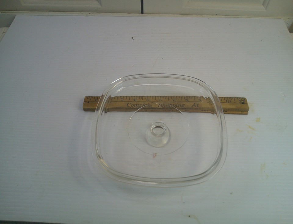 PYREX Corning Ware A-9-C Square Glass Replacement Lid Clear | eBay