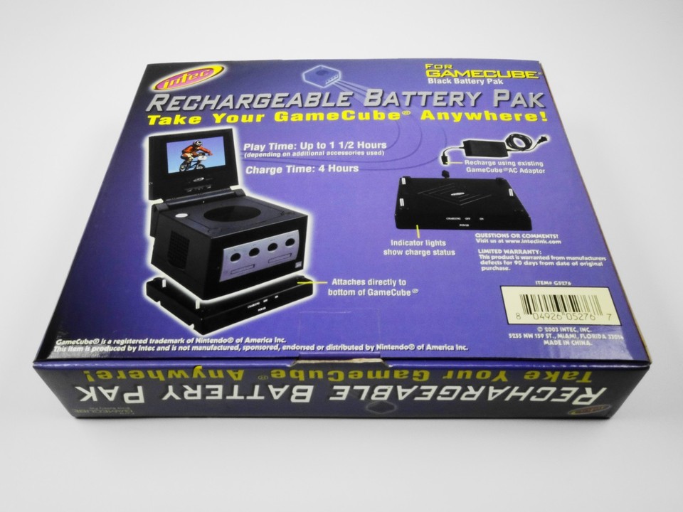 Intec Nintendo GameCube Mobile Power Rechargeable Battery Pak (Black ...