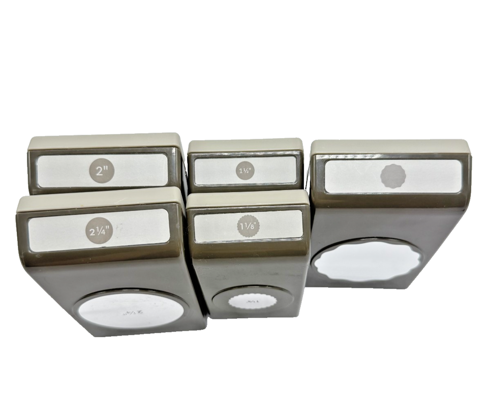 Lot of 5 Stampin’ Up! Circle Paper Punches Flat Locking 3 Smooth 2 ...