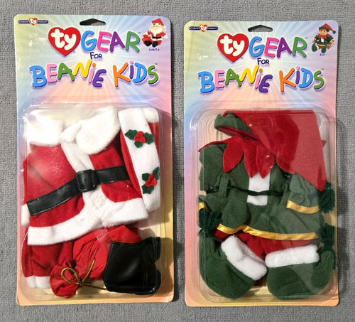TY Gear For Beanie Kids Christmas Santa Claus & Elf Outfit - Lot of 2 ...