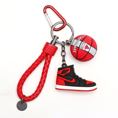 3D Mini Silicone AJ Basketball Shoes Key Ring Keychain for Home Car Key ...