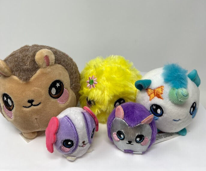 5 Piece Lot of Assorted Squeezamals Stuffed Plush Animals | eBay