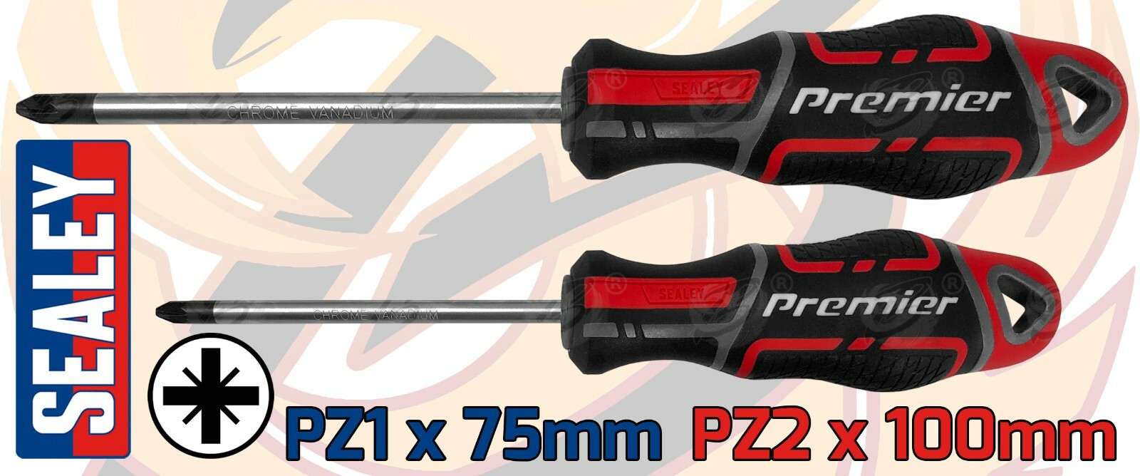 SEALEY MAGNETIC Screwdriver Set 8pc Slotted Straight Phillips PH PZ SL ...