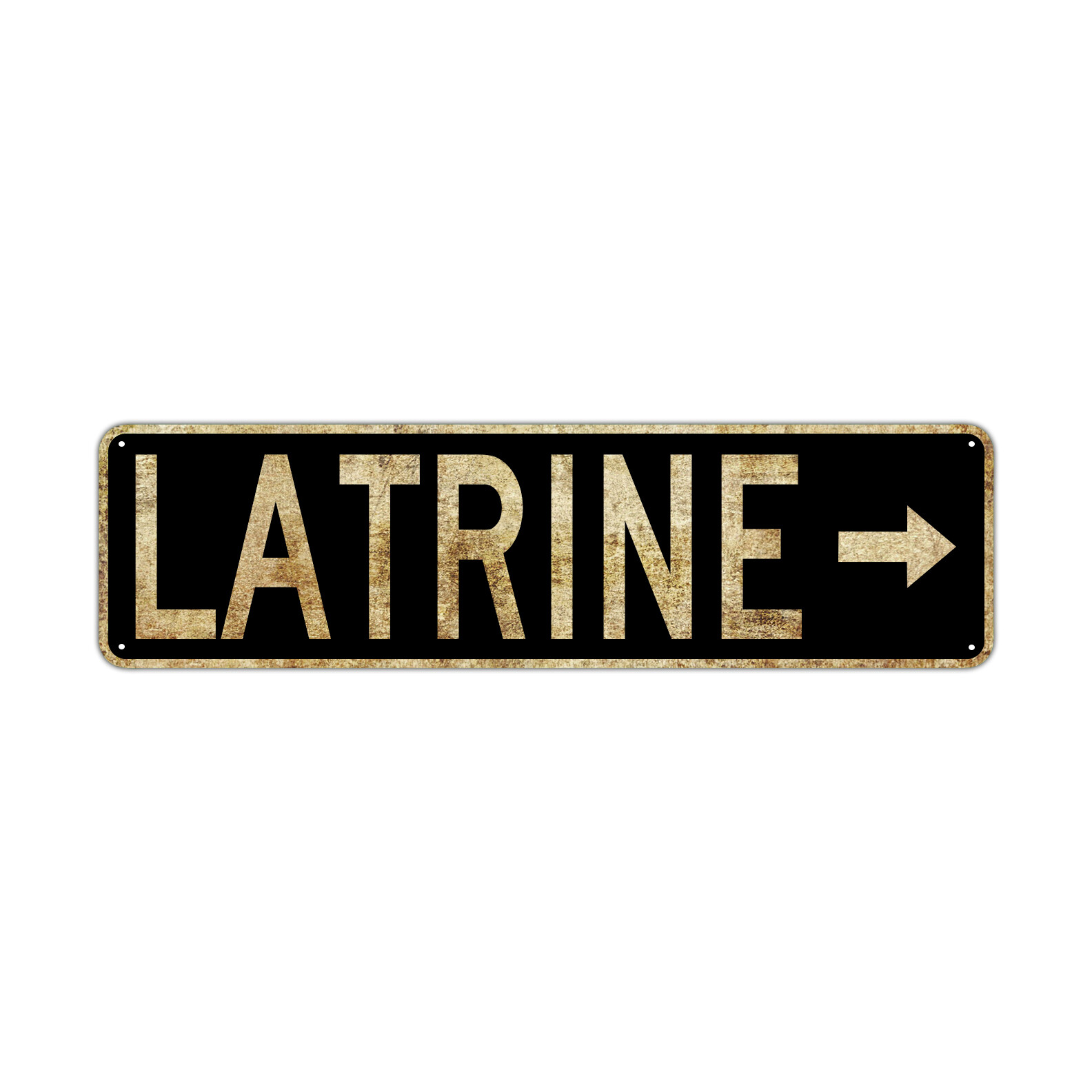 Latrine Right Arrow Street Sign| Toilet Washroom Décor Restroom ...