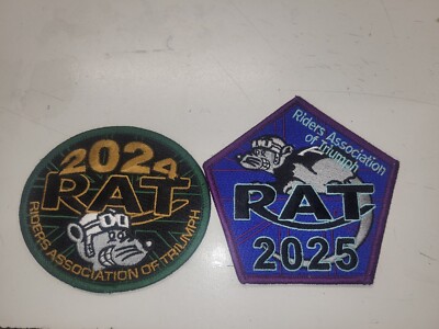 2024 And 2025 RAT Patch Combo. Iron On Riders Association Of Triumph ...