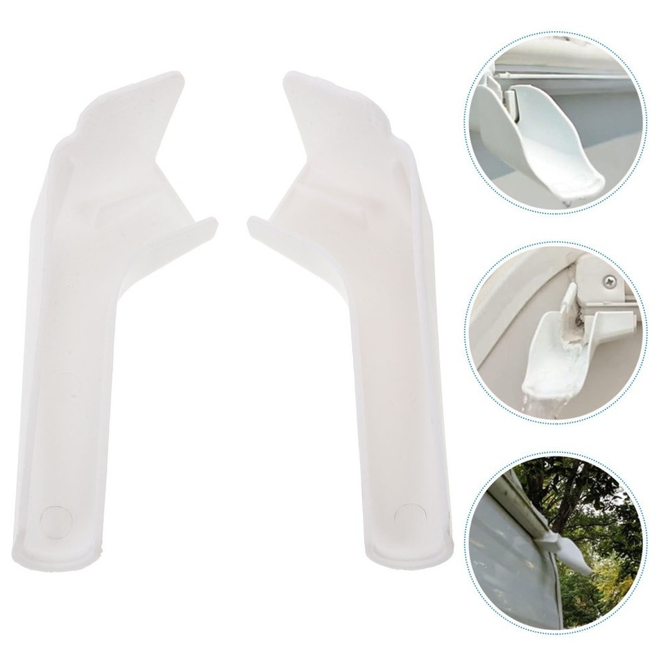 2 Pcs Rv Rain Gutter Spout Downspouts Outlet Guttering Rainwater Kit ...