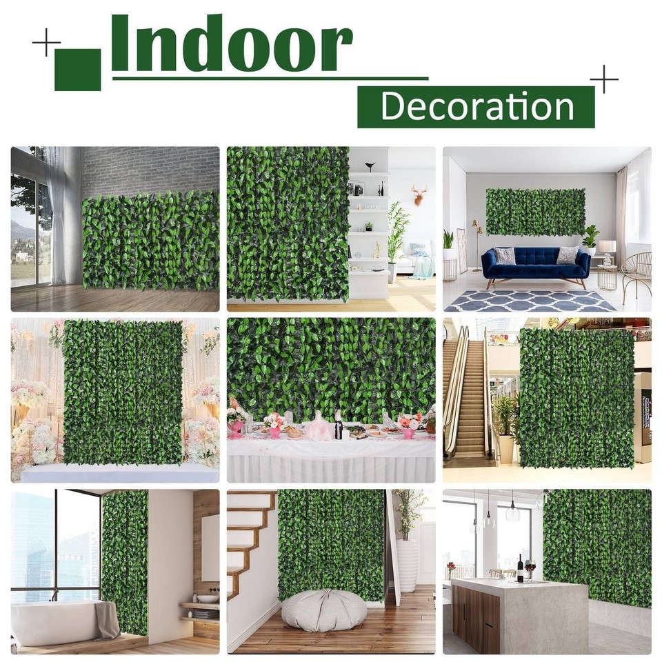 Artificial Leaf Hedge Screen Privacy Fence Panel for Garden Outdoor ...