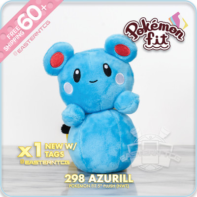PLUSH 298 Azurill – Pokemon Fit – Official 5" Toy – New with Tags 🇺🇸 | eBay