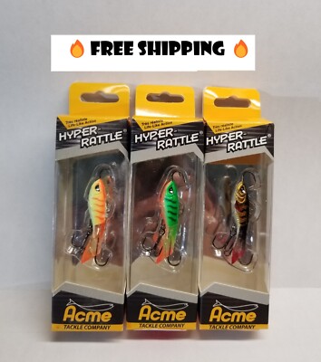 🔥Hyper-Rattle.Jigging Minnow Bait UV Glow Rattle Ice Acme Tackle U PICK ...