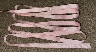 Baby Pink Dior Ribbon Gift Wrapping SOLD BY METRE - UNUSED | eBay