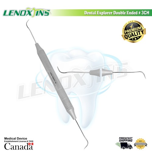 Dental Explorers #3CH For Caries Calculus Detection. Germany Stainless ...