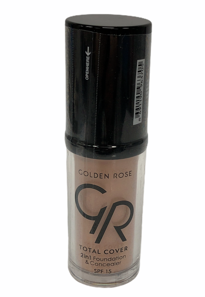 Golden Rose Total Cover 2in1 Foundation & Concealer SPF15 (30mL/1.01Oz ...