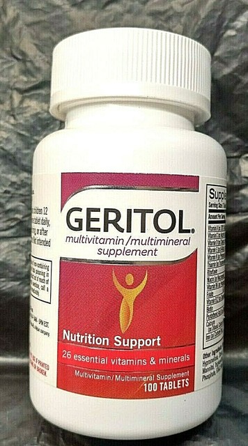 Geritol Multi-Vitamin Nutritional Supplements - 100 Tablets, Pack of 2 ...