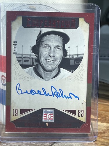 Brooks Robinson 2015 Panini Cooperstown HOF Autographs Red #/49 Auto SP ...