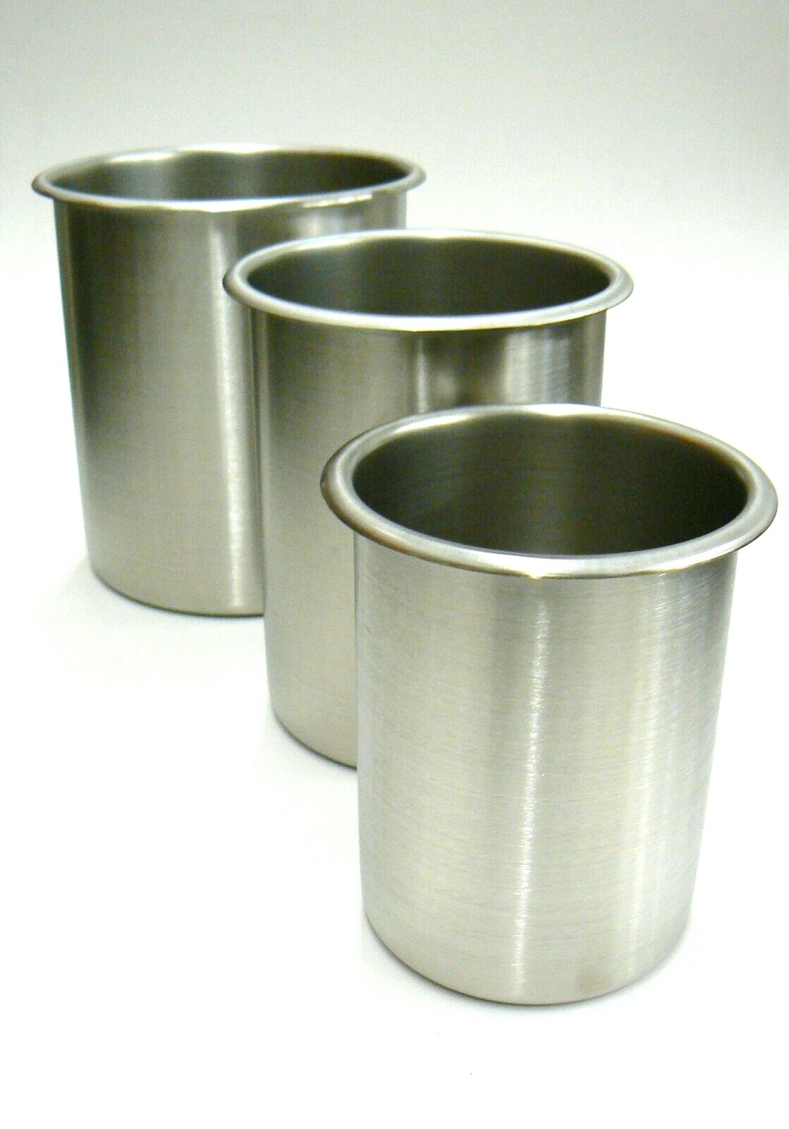 Stainless Bain Marie Pots Set 3 Sizes Stainless Steel Beakers ...