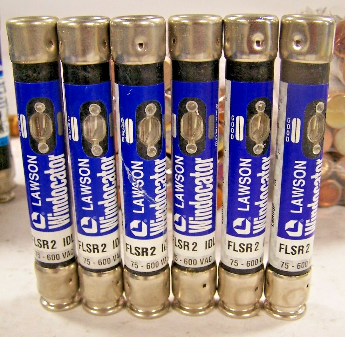 6) NEW LITTELFUSE 2 AMP INDICATOR FUSE 600 VAC RK5 FLSR 2 IDL LOT OF 6 ...