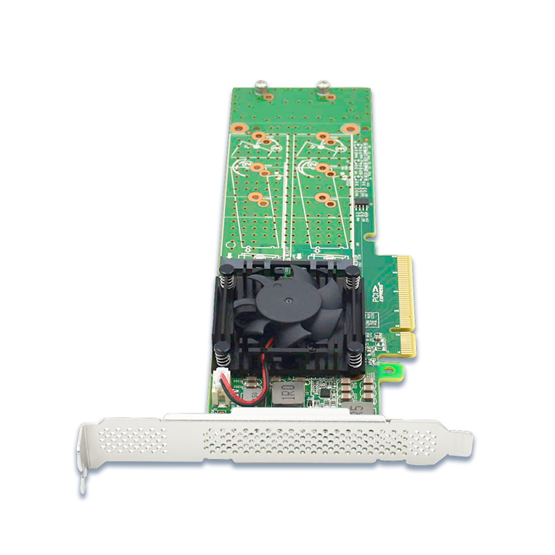 PCIe 3.0 x8 to Dual M.2 NVMe Switch Adapter with Low Profile support ...