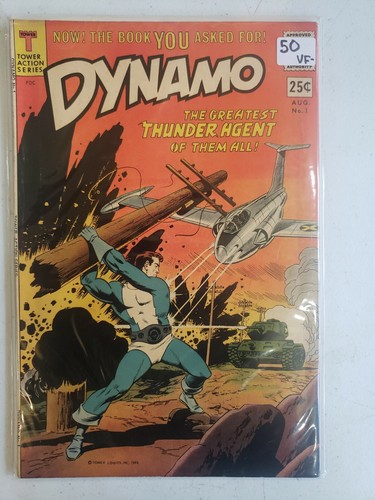 Dynamo #1 Tower Comics 1966 AUG "The Greatest Thunder Agent of Them All ...