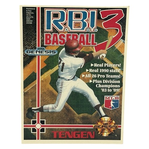 RBI Baseball 3 Toys R Us Display Card 5x7 Nintendo NES Tengen MLB | eBay