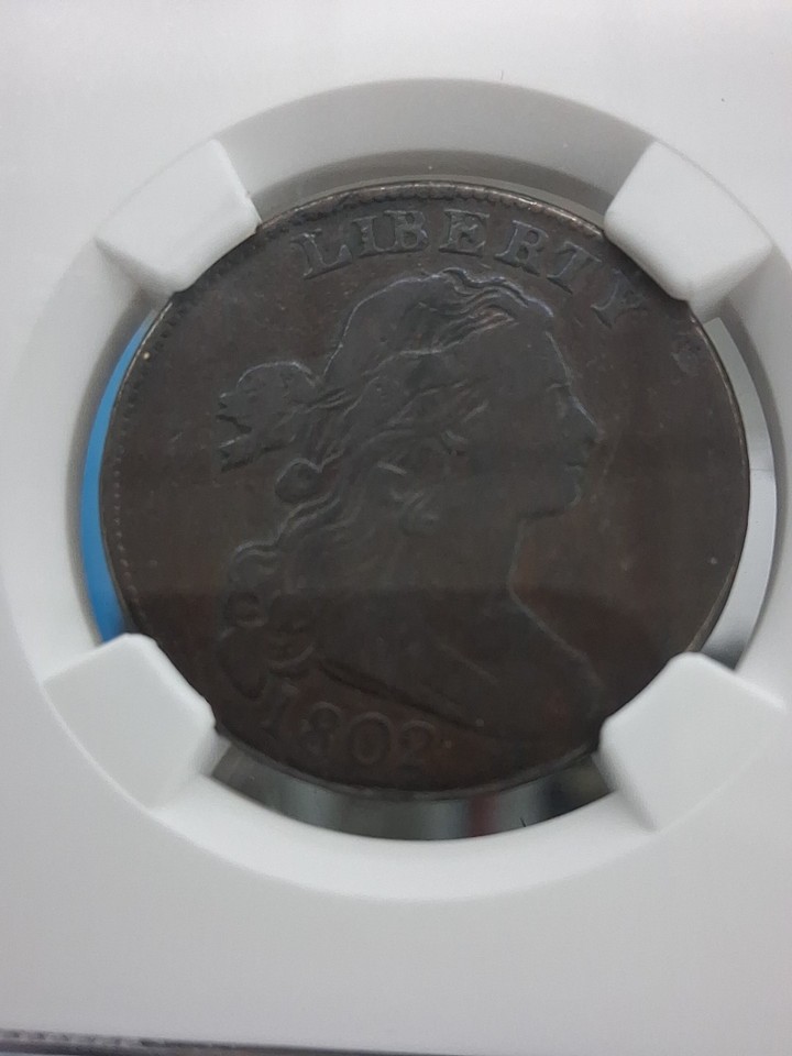 US 1802 S Draped Bust Large Copper Cent NCG VG 10 BN BEAUTIFUL ...