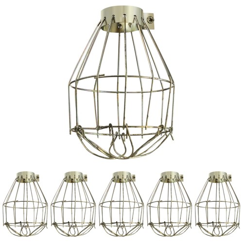 2 Count Retro Bird Cage Lantern Industrial Lamp Guard Light Bulb Covers ...