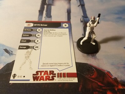 Star Wars Miniatures Galaxy at War 18 AT-TE Driver | eBay