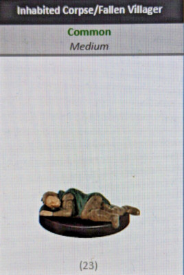 D&D miniatures Savage Encounters #23 INHABITED CORPSE/FALLEN VILLAGER ...