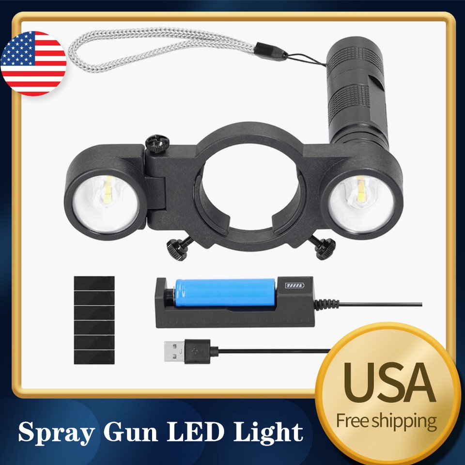 SPRAY GUN ADJUSTABLE LED LIGHT, FITS FOR ALL SPRAY GUNS NIGHT PAINTING ...