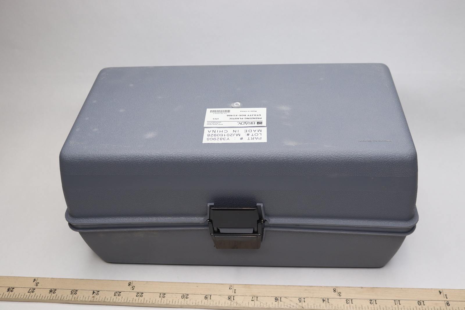 BRADY Y382906 PRINZING PLASTIC UTILITY BOX (Gray) Prepaid (1400) for ...
