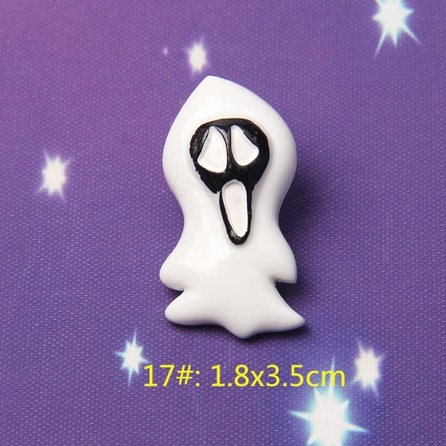 10Pcs Flat Back Resin Cabochon Halloween DIY Flatback Embellishment ...