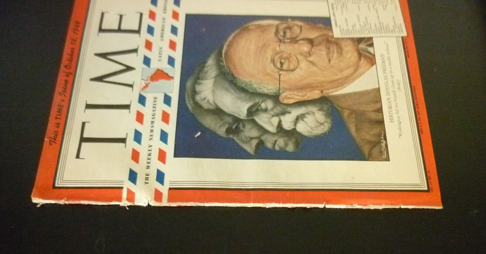 Historian Douglas Southall Freeman Time Magazine 1948 October 18 | eBay